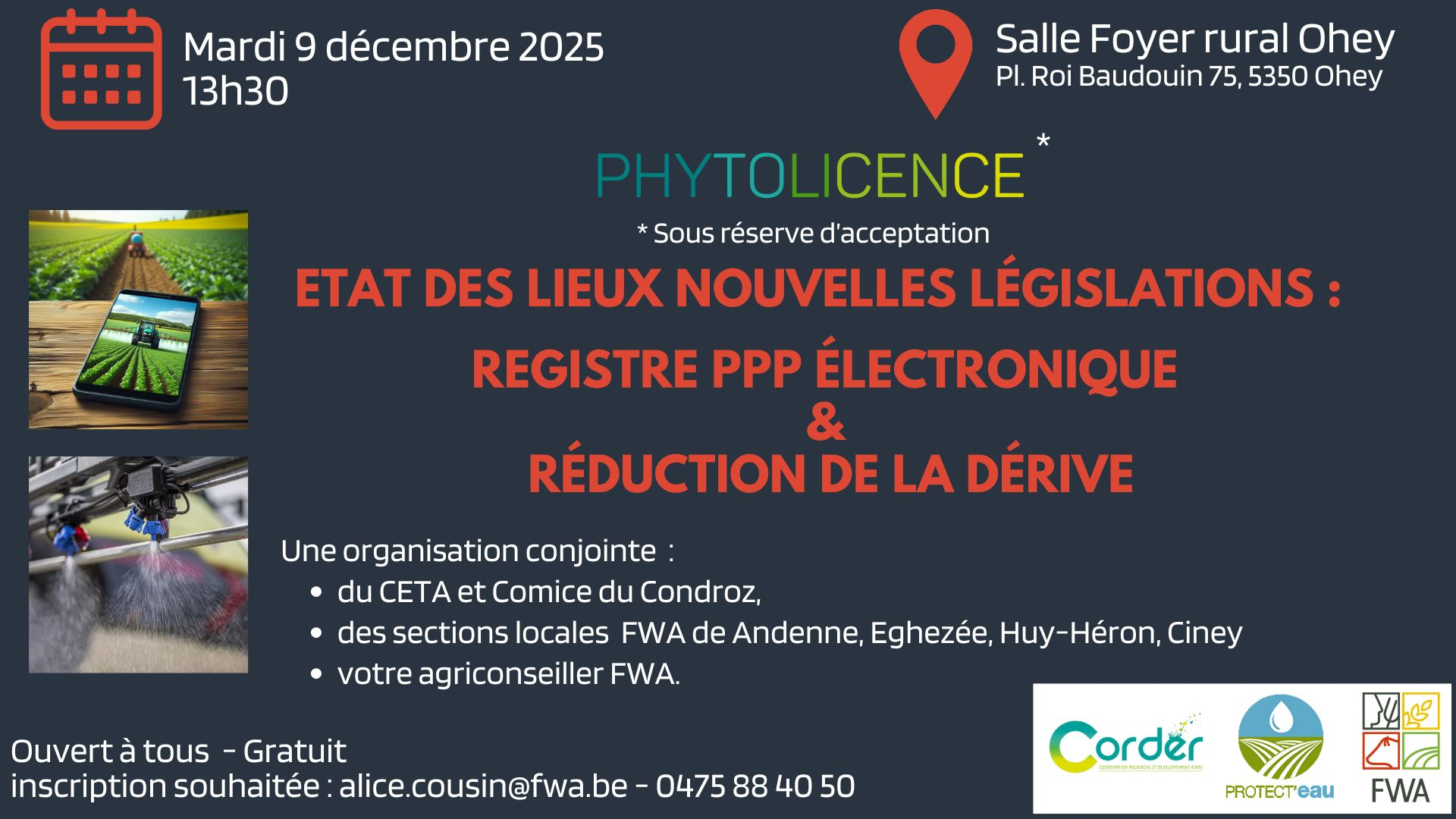 9/12 - PROTECT'eau participe à la phytolicence "Etat des lieux nouvelles législations (Registre ...